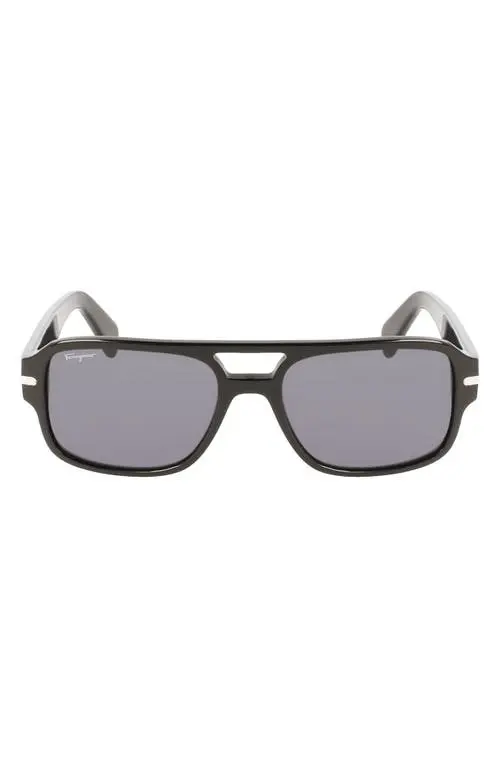 FERRAGAMO Rectangular Navigator Sunglasses