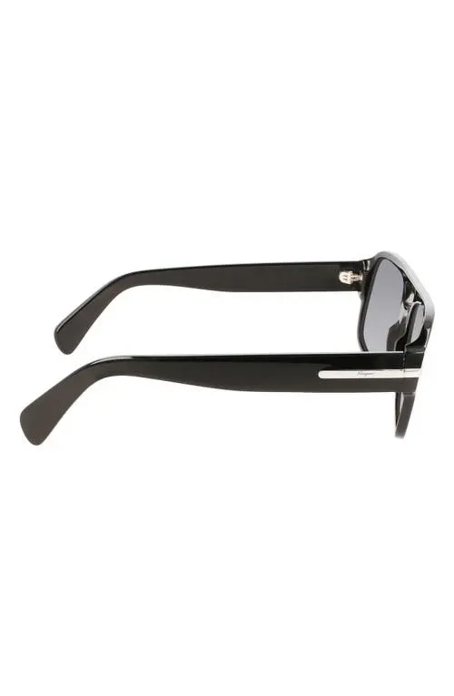 FERRAGAMO Rectangular Navigator Sunglasses