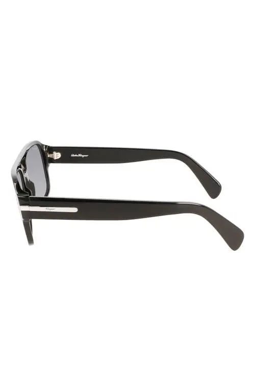 FERRAGAMO Rectangular Navigator Sunglasses