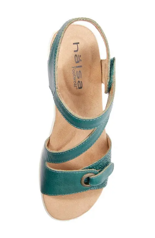 HALSA FOOTWEAR Cindy Leather Sandals - Blue
