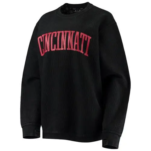 PRESSBOX Cincinnati Bearcats Basic Arch Pullover Sweatshirt - Black
