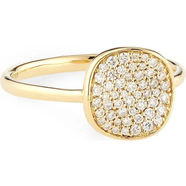 Ippolita Stardust Diamond Ring - Yellow Gold/green