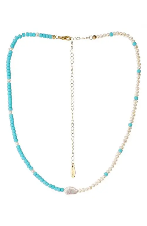 Ettika Genuine Pearl And Bead Necklace - Gold
