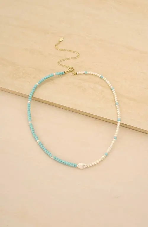 Ettika Genuine Pearl And Bead Necklace