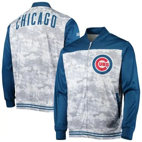 STITCHES Chicago Cubs Camo Full-zip Jacket - Royal