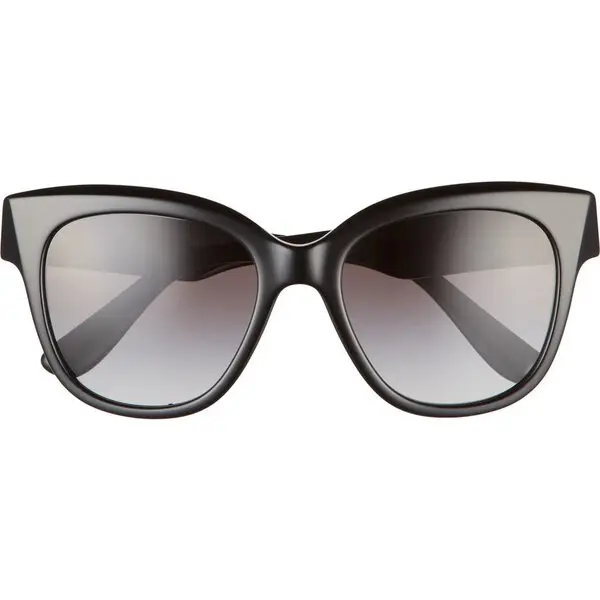 Dolce & Gabbana 53mm Butterfly Sunglasses - Black/grey Gradient