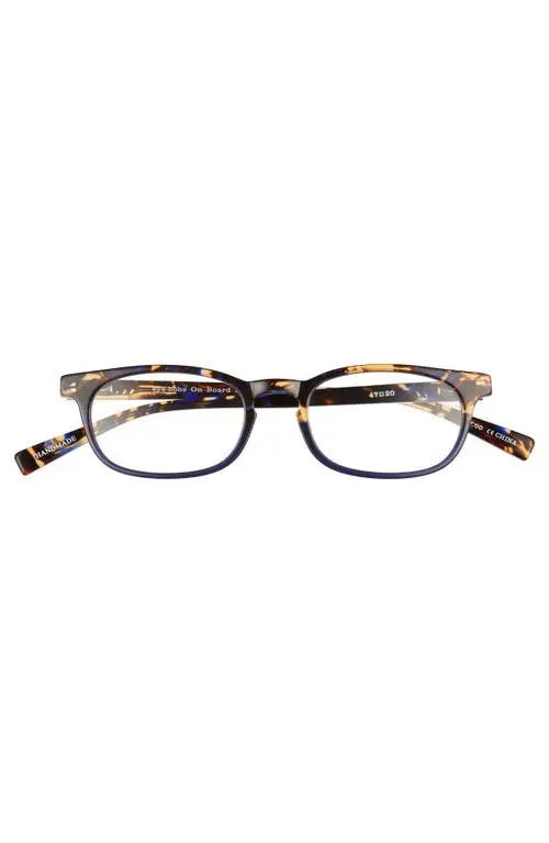 Eyebobs On Board 47mm Rectangular Eyeglasses - Navy And Mahogany Tortoise
