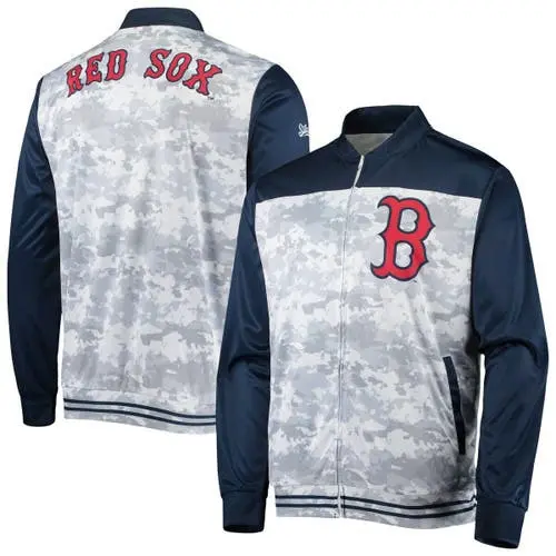 STITCHES Boston Red Sox Camo Full-zip Jacket - Navy