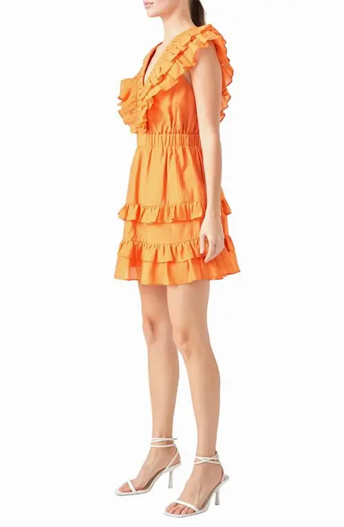 Endless Rose Ruffle Trim Minidress