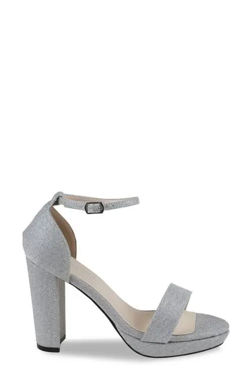 TOUCH UPS Mia Ankle Strap Sandal - Silver