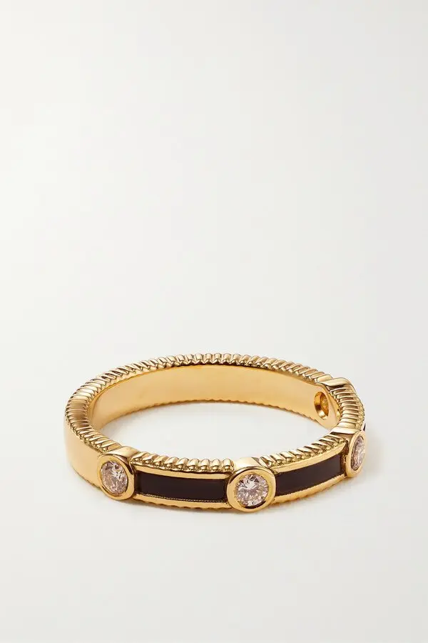 VILTIER Rayon 18-karat Onyx And Diamond Ring - Gold