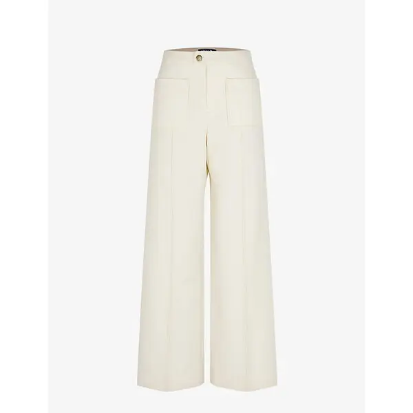 Soeur Harry Twin-pocket Cotton Trousers - Cream
