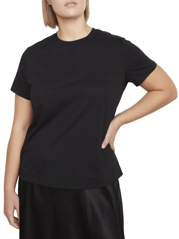 Vince Cotton Crewneck T-shirt - Black
