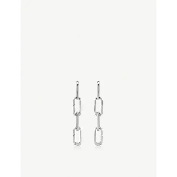 Monica Vinader Alta Capture Sterling Charm Link Earrings - Silver