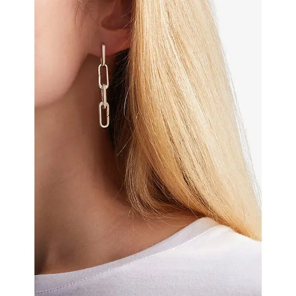 Monica Vinader Alta Capture Sterling Charm Link Earrings