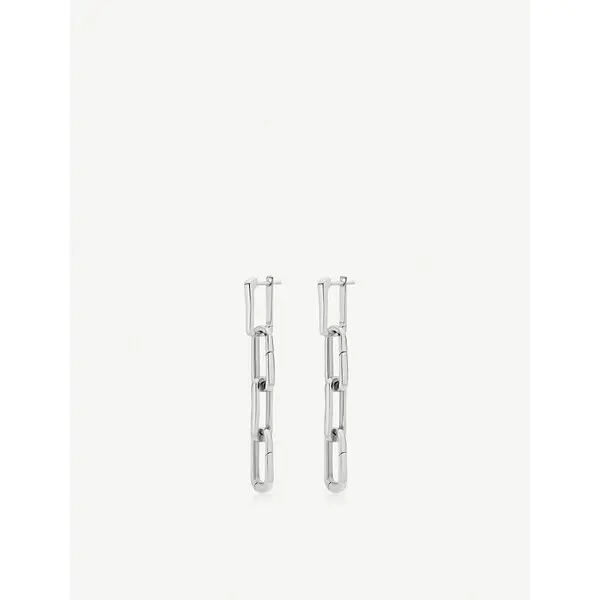 Monica Vinader Alta Capture Sterling Charm Link Earrings