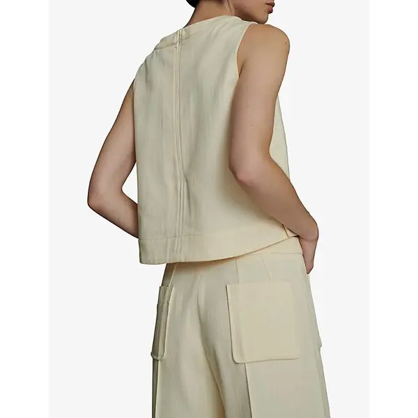 Soeur Pampa Sleeveless Cotton Top - Creme