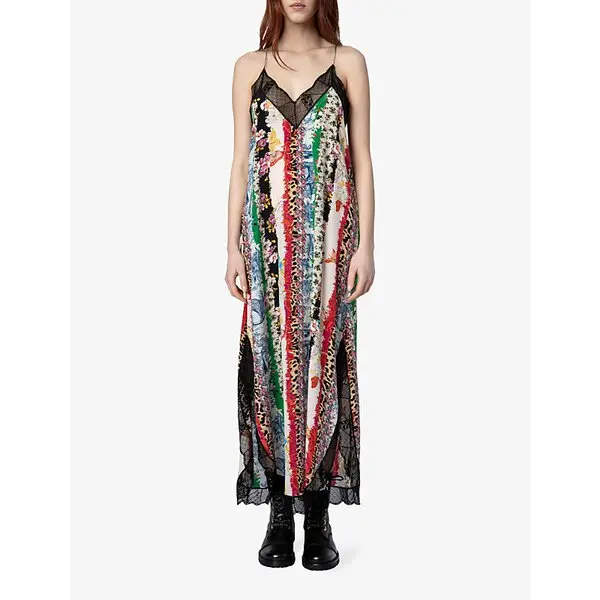 Zadig&Voltaire Ristyl Graphic-print Cami Midi Dress
