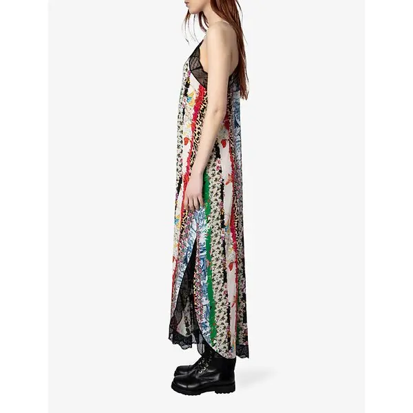 Zadig&Voltaire Ristyl Graphic-print Cami Midi Dress