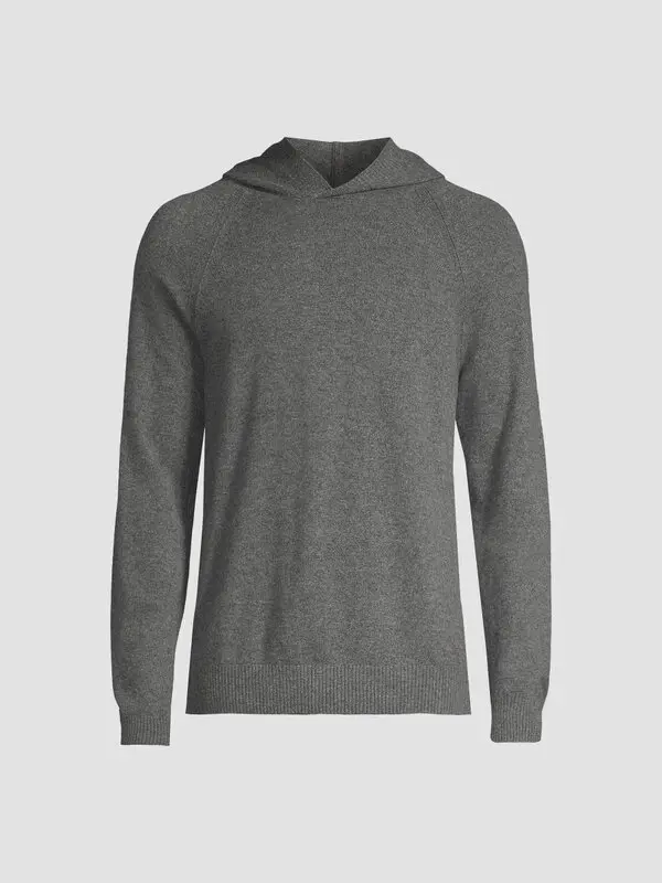 Vince Wool & Cashmere Hooded Sweater - Medium Grey