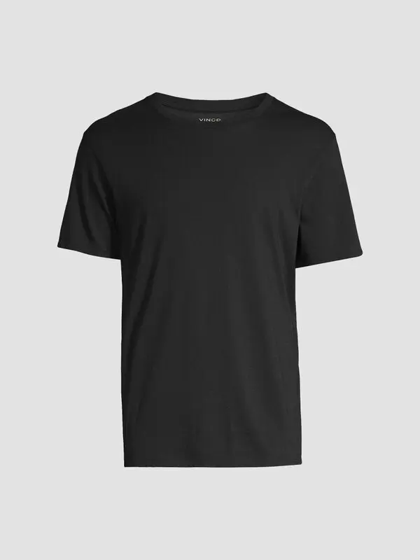Vince Crewneck Short-sleeve T-shirt - Black