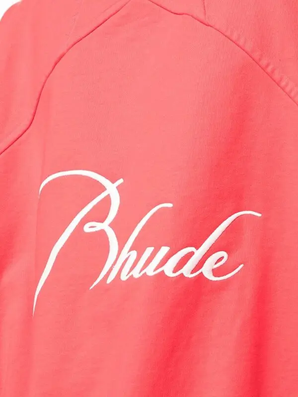 Rhude Embroidered Half-zip Sweatshirt - Red