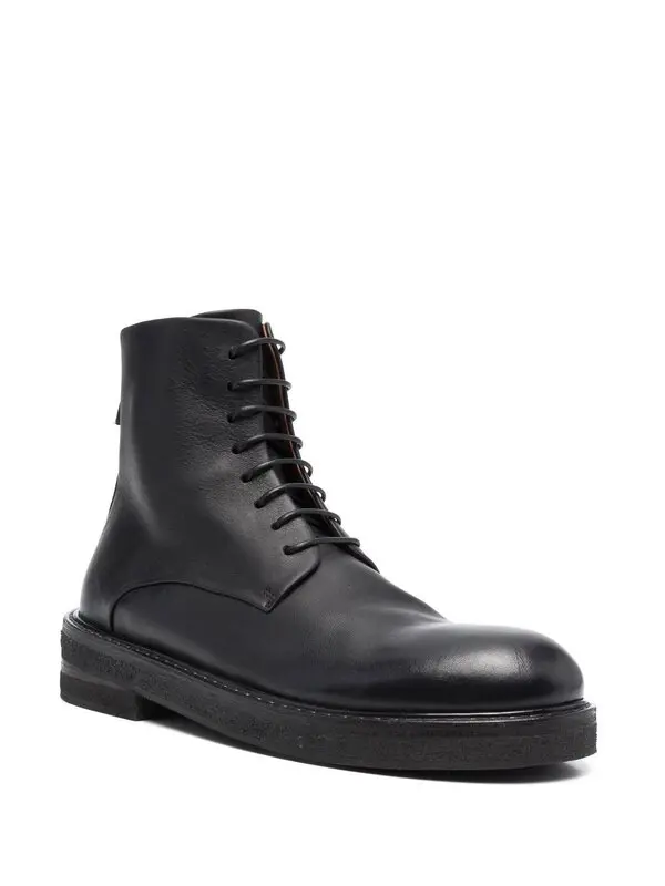 Marsèll Parrucca Leather Combat Boots - Black