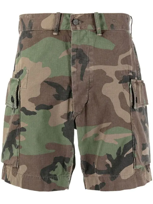 Ralph Lauren Camouflage Print Chino Shorts - Brown