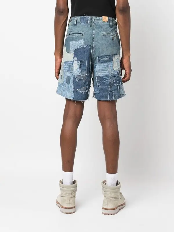 Ralph Lauren Patchwork Denim Shorts In Blue - 1% Off | Editorialist