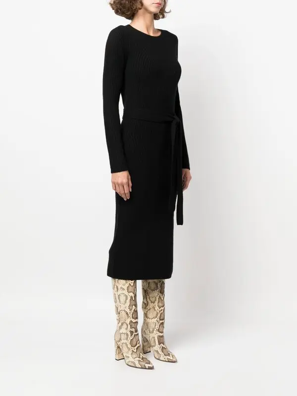YVES SALOMON Ribbed-knit Midi Dress