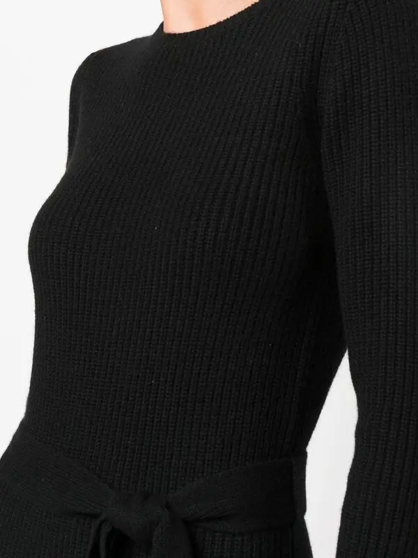 YVES SALOMON Ribbed-knit Midi Dress