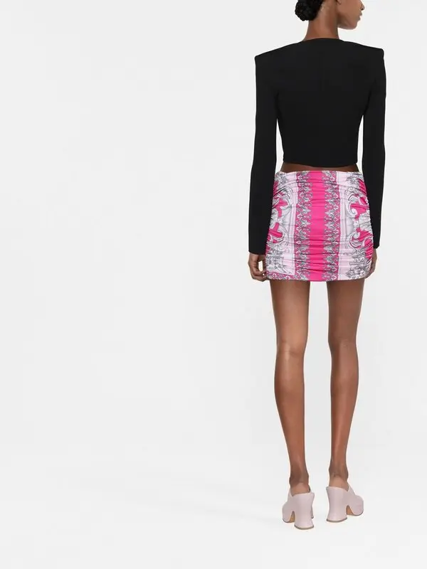 Versace Baroque-print Mini Skirt
