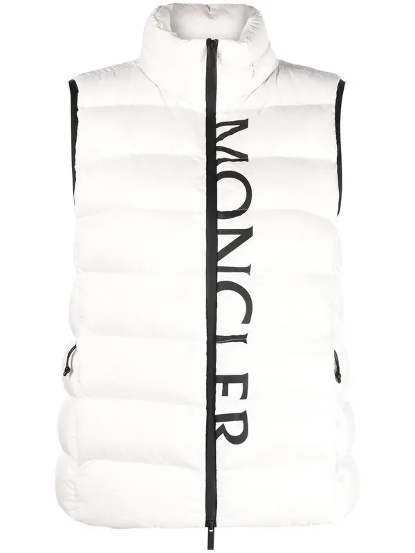 Moncler Logo-print Padded Gilet - White