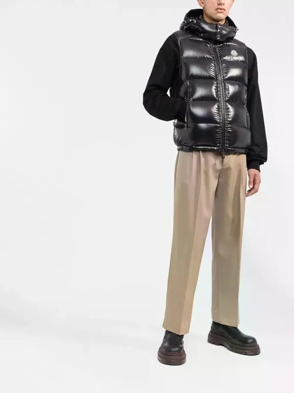Moncler Bormes Hooded Gilet - Black