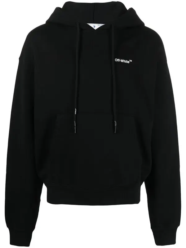 Off-White Caravaggio Crowning Over-print Hoodie - Black