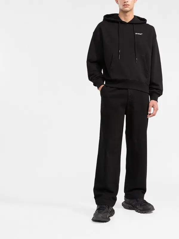 Off-White Caravaggio Crowning Over-print Hoodie - Black