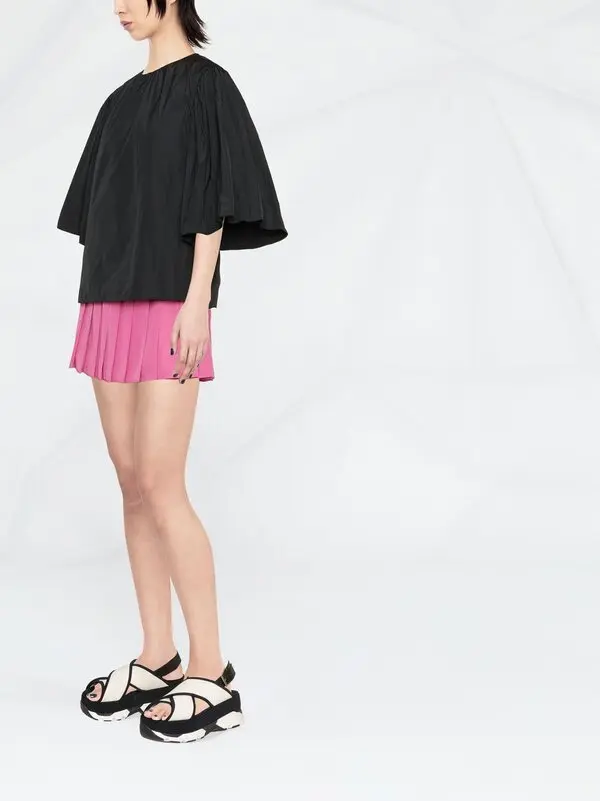 Red Valentino Pleated Mini Shorts