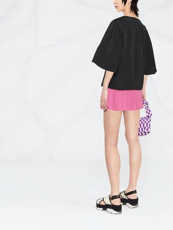 Red Valentino Pleated Mini Shorts