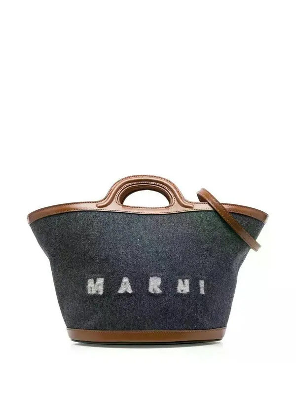 Marni Logo-print Tote Bag - Grey