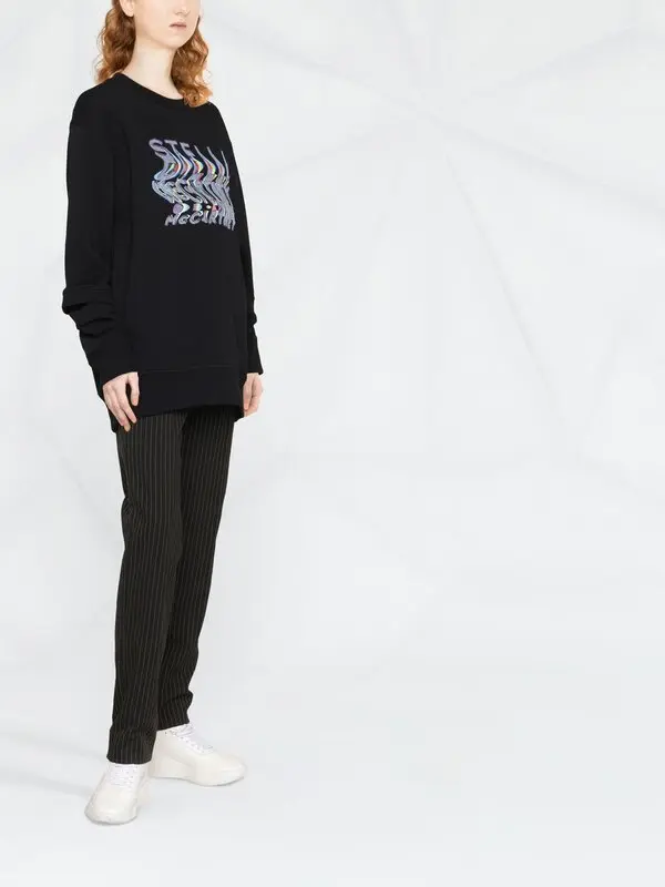 Stella McCartney Warped-logo Oversized Sweatshirt