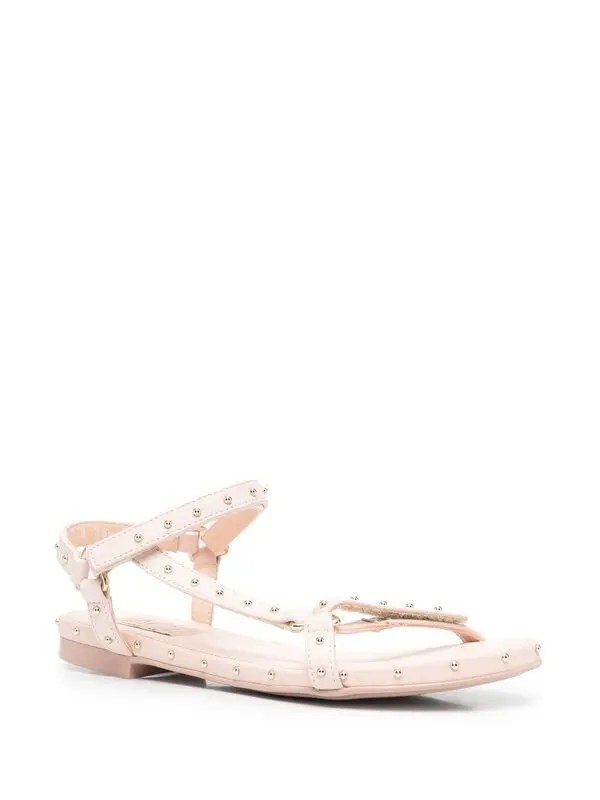 Agl Stud-embellished Open-toe Sandals - Pink