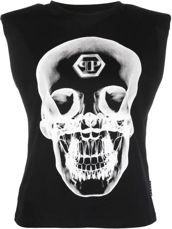 Philipp Plein Graphic-print Sleeveless Top