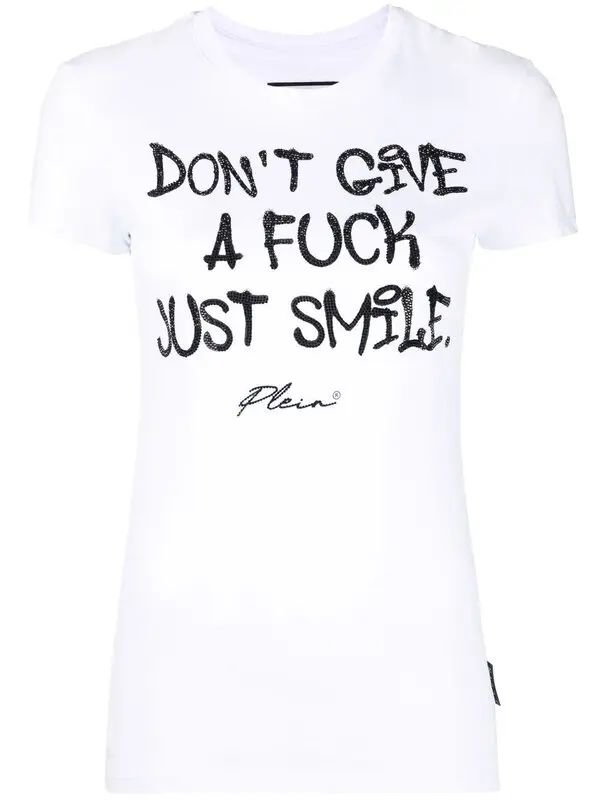 Philipp Plein Rhinestone-embellished T-shirt - White