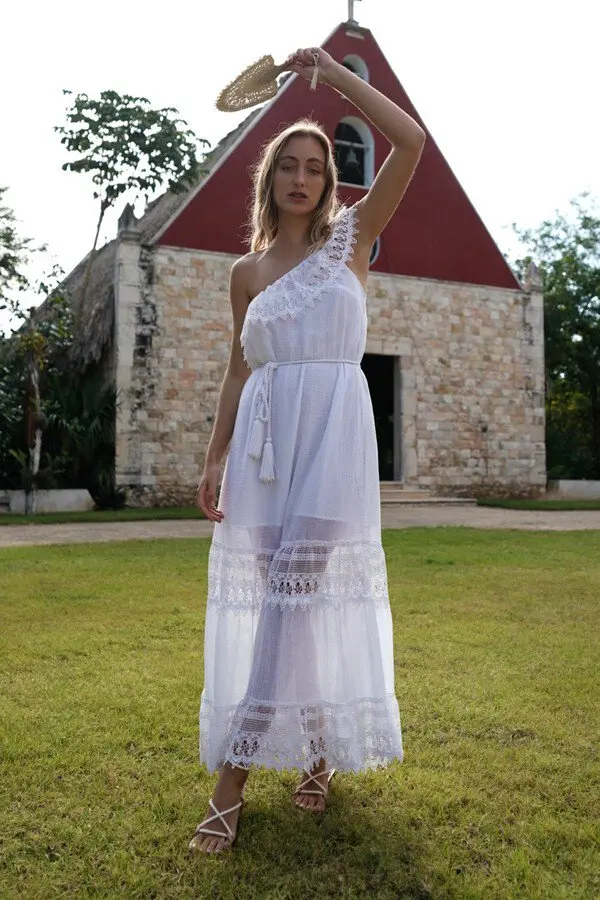 Miguelina Rezina Gauze Dress - White