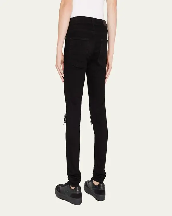 Amiri Mx1 Destroyed Skinny Jeans - Black