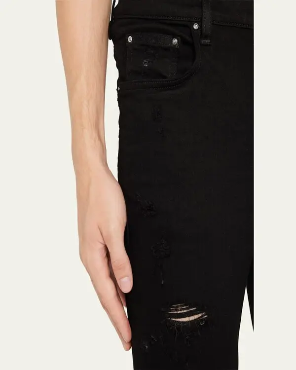 Amiri Mx1 Destroyed Skinny Jeans - Black