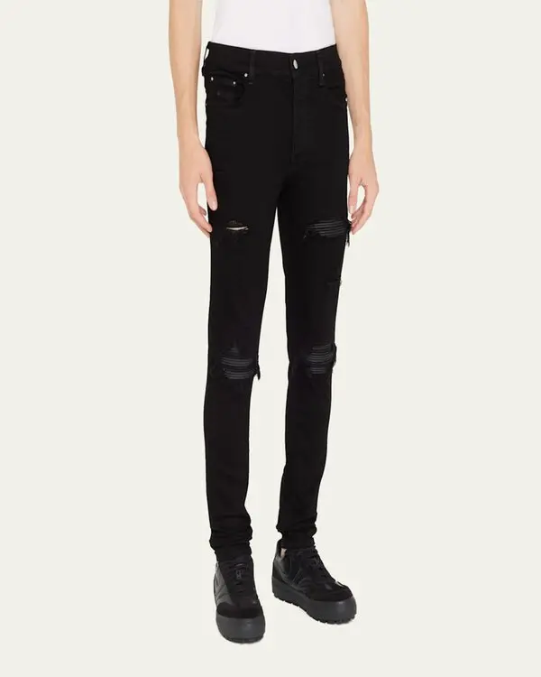 Amiri Mx1 Destroyed Skinny Jeans - Black