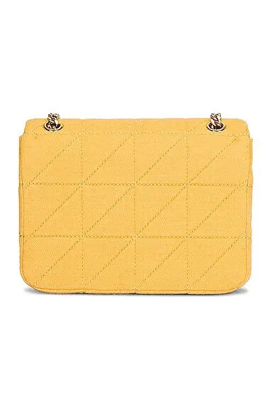 Saint Laurent Mini Jamie Lock Jersey Bag In Yellow