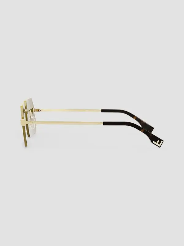 Fendi Ff Logo Print 59mm Square Sunglasses