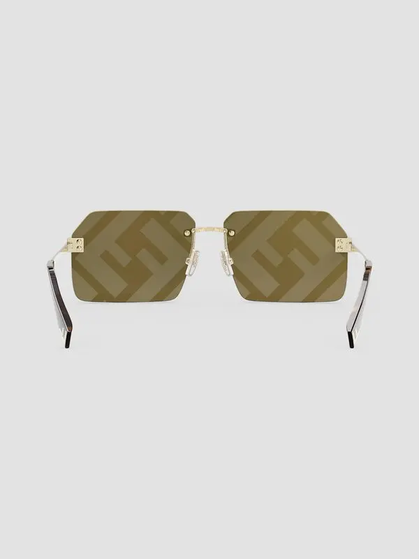 Fendi Ff Logo Print 59mm Square Sunglasses